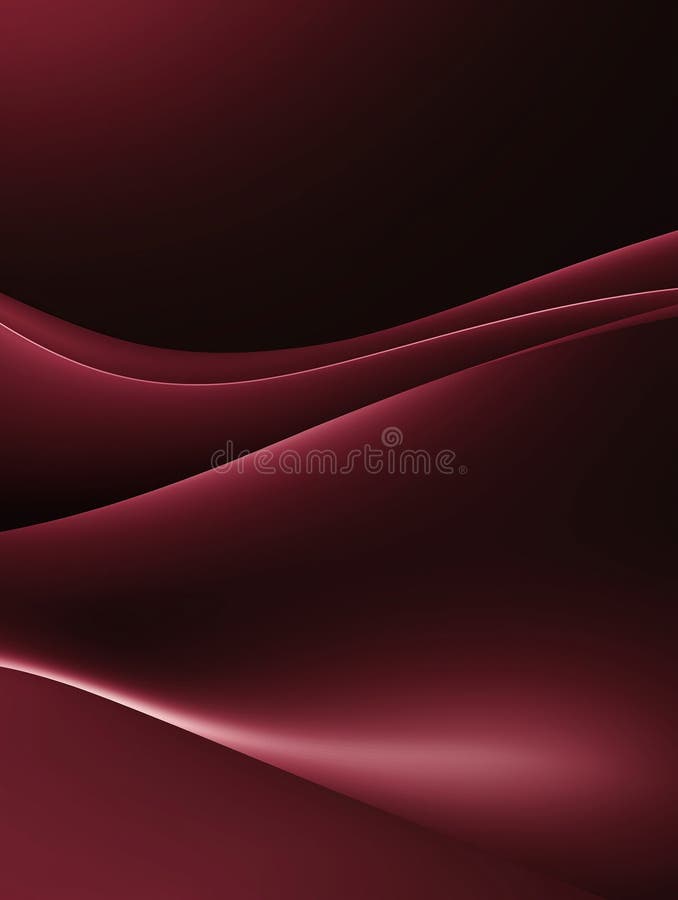 Smooth Maroon Waves Flowing on Gradient Background Stock Illustration ...