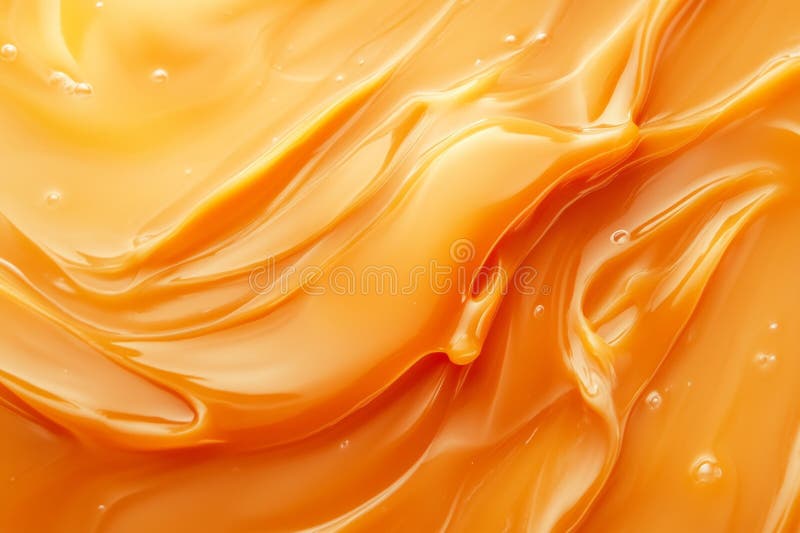 Smooth Melted Caramel Texture with a Glossy Shine Creating an Inviting ...
