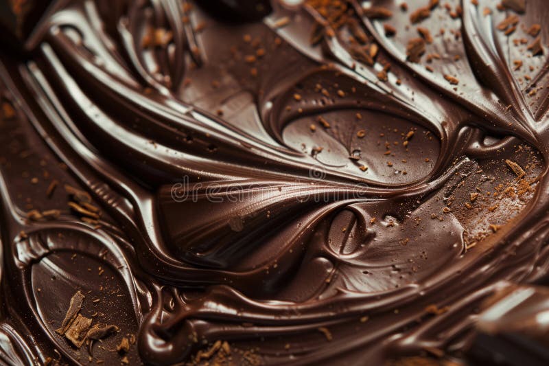 Smooth Melted Chocolate with Rich Texture Stock Photo - Image of treat ...