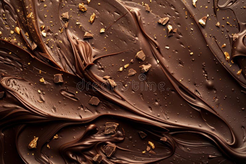 Smooth Melted Chocolate with Rich Texture Stock Photo - Image of food ...