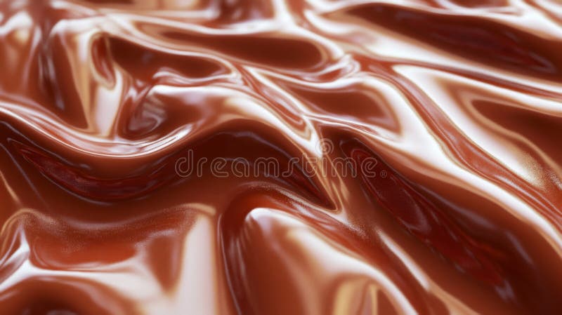 Smooth Melted Chocolate Swirls Texture Background Stock Illustration ...