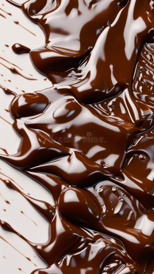 Smooth Melted Chocolate Texture, Close-up. Dessert and Confectionery ...