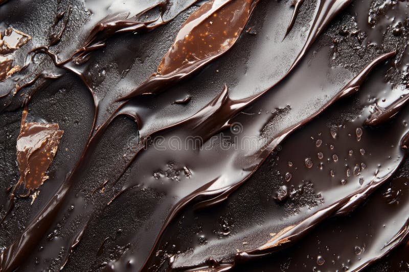 Smooth, Melted Dark Chocolate Creates a Visually Appealing Texture with ...