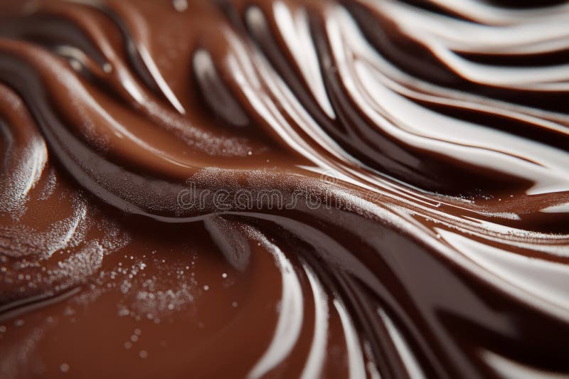 Smooth, Melted Milk Chocolate Creates Swirling Patterns, Tempting ...
