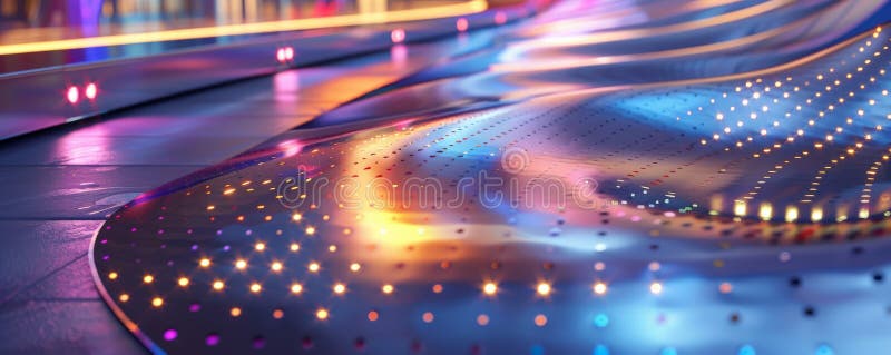 A Smooth Metal Surface with a Maze-like Pattern of Grooves and Embedded ...