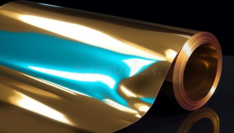 Smooth Metallic Curves Reflect Bright Abstract Celebration of Modern ...