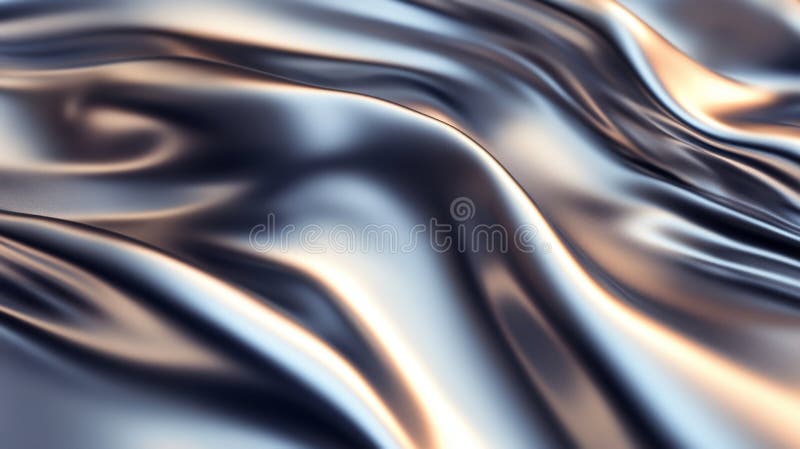 Smooth Metallic Fabric Texture with Soft Waves and Reflections Stock ...