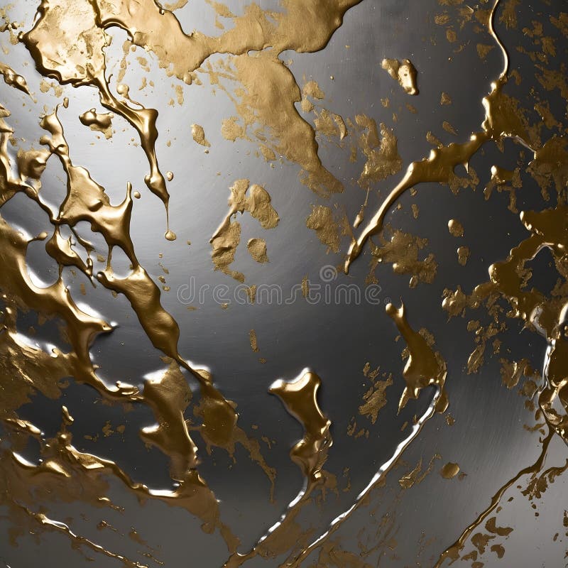 Smooth Metallic Paint Finish with High-Gloss Sheen in Silver and Gold ...