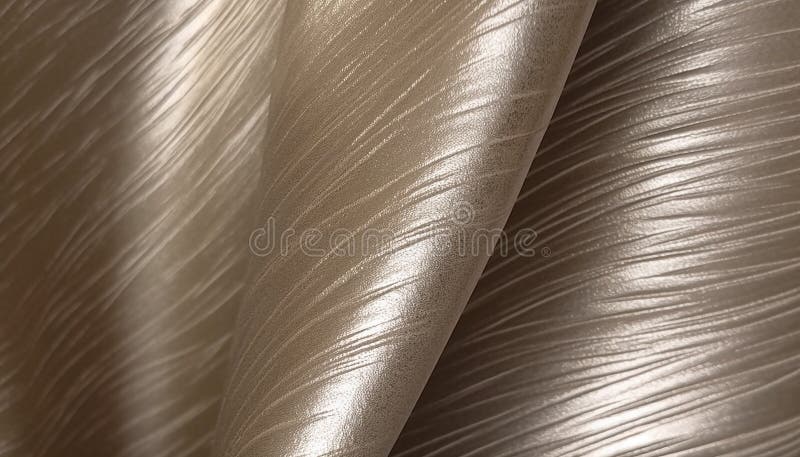 Smooth Metallic Silk with Elegant Wave Pattern, Abstract and Shiny Generated by AI Stock ...