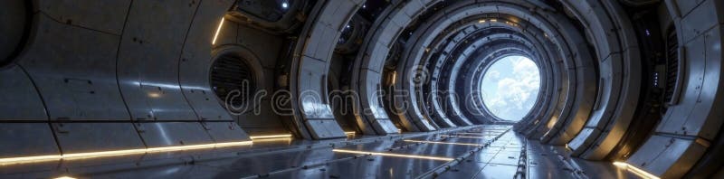 Smooth Metallic Sphere Door Opens Slowly Rotating on Axis, Spacecraft ...