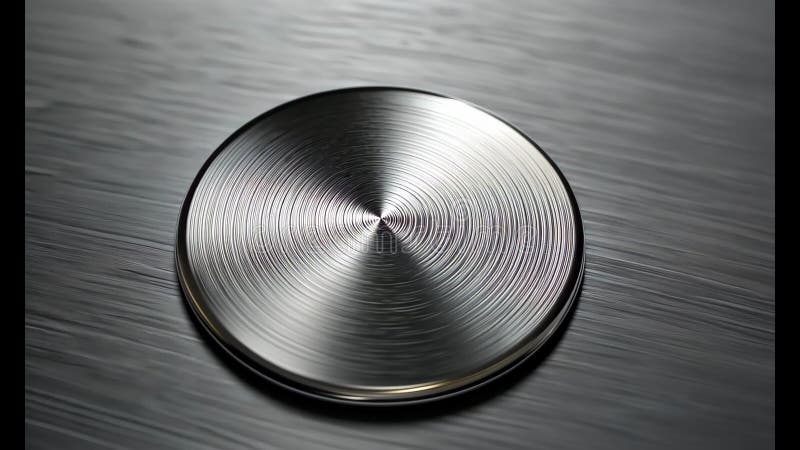 Smooth Metallic Surface with Circular Reflection and Brush Texture ...