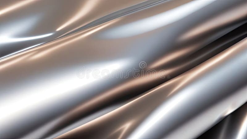 Smooth Metallic Surface Showcasing Intricate Reflections in a Detailed ...