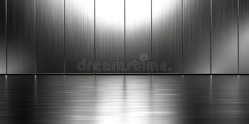 Smooth Metallic Wall with Reflections Creates a Modern Ambience in a ...
