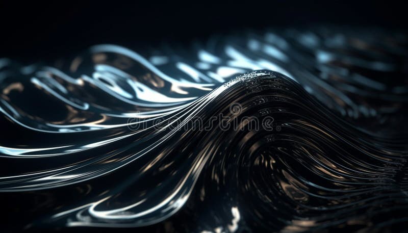 Smooth Metallic Wave Pattern Reflects Futuristic Creativity Generated ...