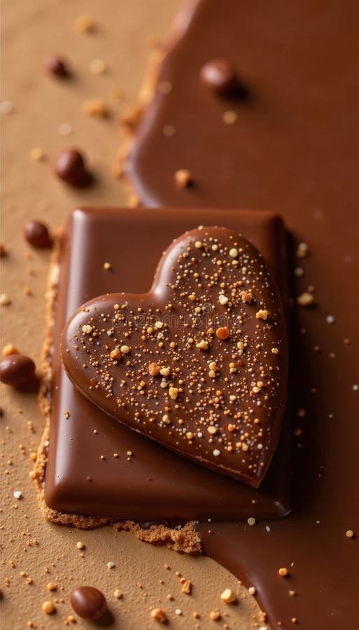 Smooth Milk Chocolate Praline, Speckled Texture, Smooth, Handmade Stock ...