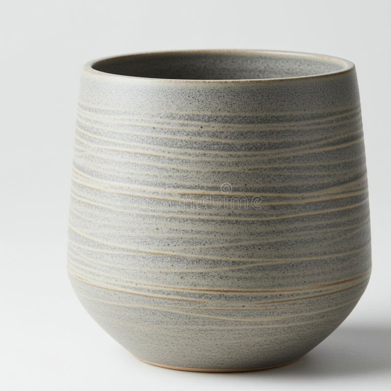A Smooth, Minimalist Ceramic Pot with a Matte Finish, Featuring Evenly ...