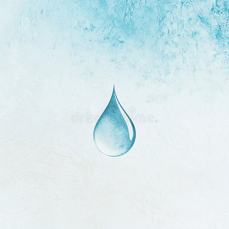 A Smooth, Minimalistic Water Droplet Symbolizes Hydration and Freshness ...