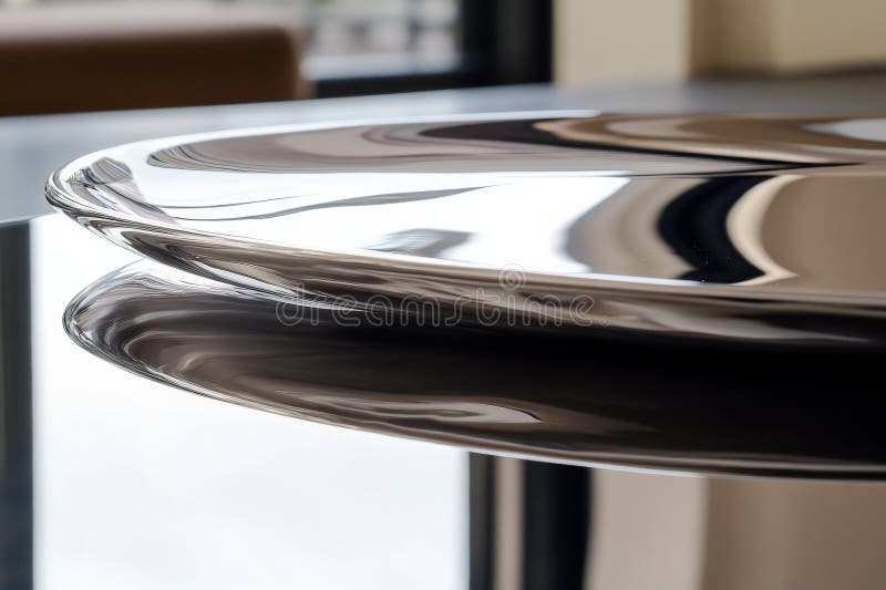 Smooth Mirror Finish Texture, Highly Reflective Surface with Soft ...