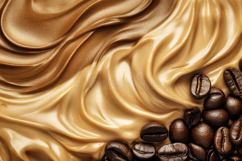 A Smooth Mocha Mousse Background with Ripples of Coffee-colored Waves ...