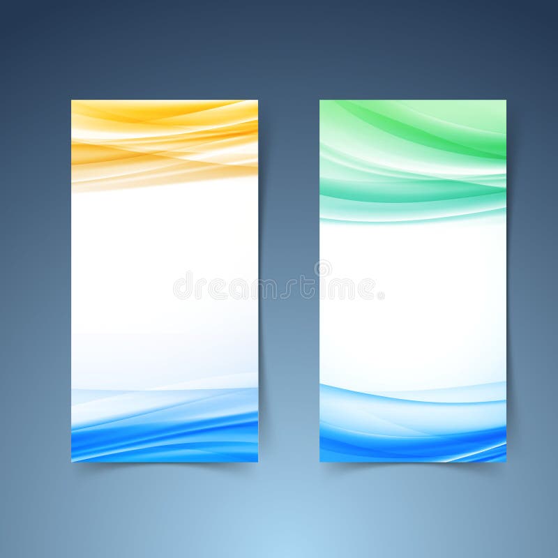 Smooth Modern Abstract Vertical Card Collection Stock Vector ...