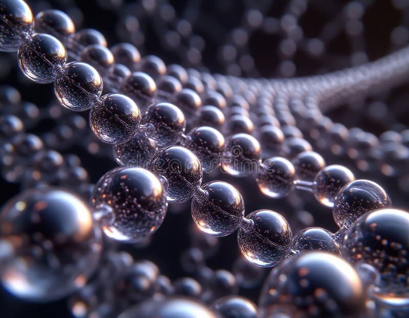 Smooth Molecular Chain Stretches into the Distance, Creating Depth and ...