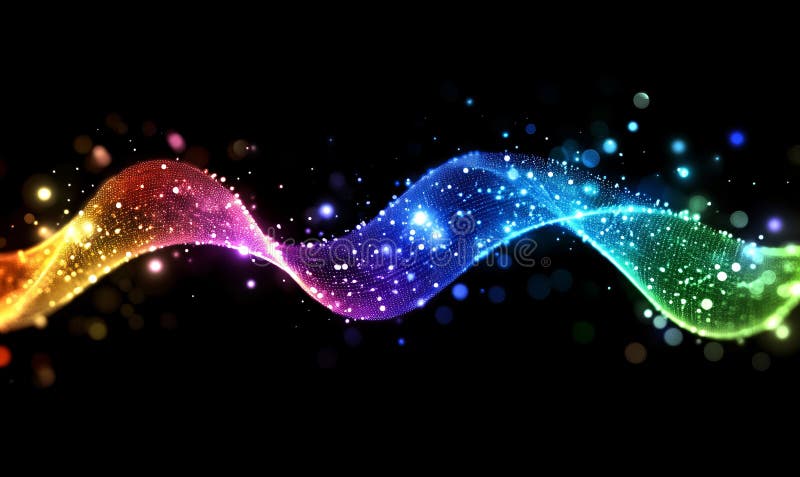 Smooth Multicolored Lines Create an Elegant Visual Element Against a ...