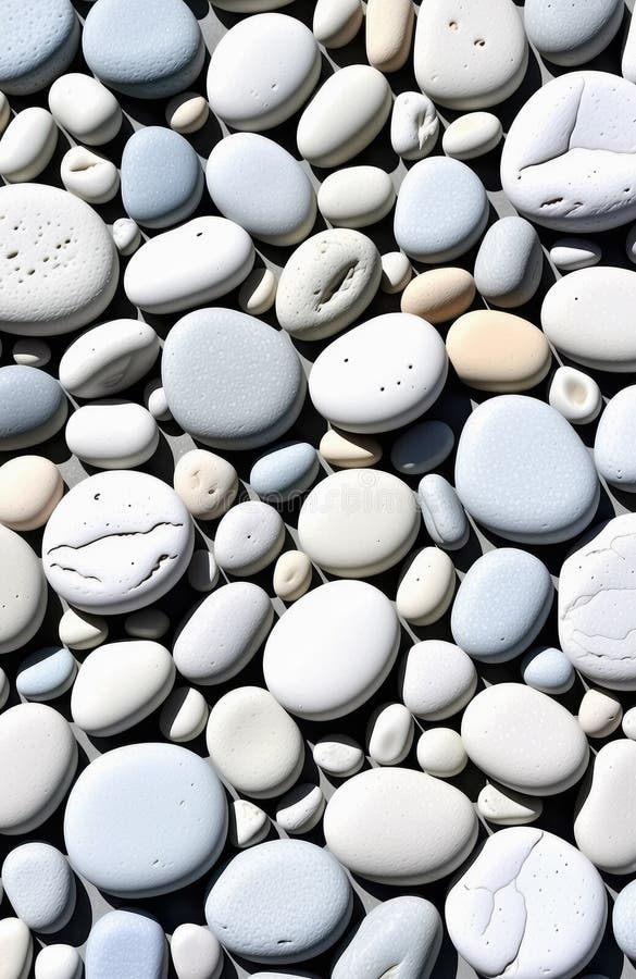 Smooth Multicolored Pebbles in Varied Sizes and Textures. AI Generation ...