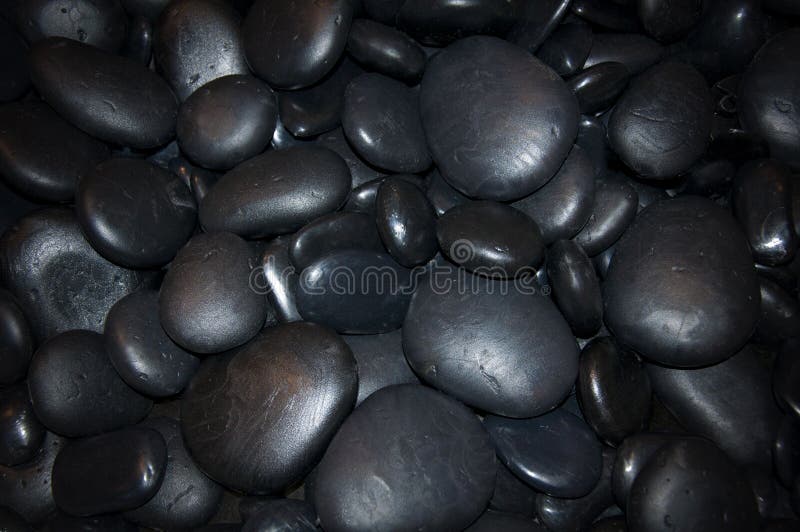 Smooth Natural Black Stones Stock Image - Image of hard, macro: 62853345