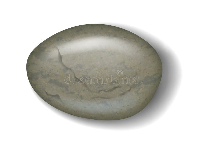Smooth Natural Stone with Shadow Effect Stock Illustration ...