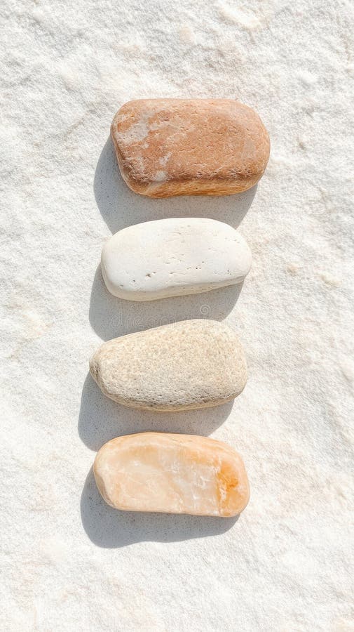 Smooth Natural Stones Arranged on Sandy Surface Showcasing Earthy ...