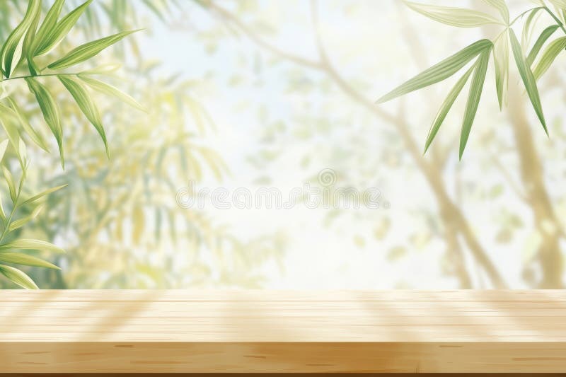 A Smooth, Natural-surfaced Brown Wooden Table with a Textured Wood ...