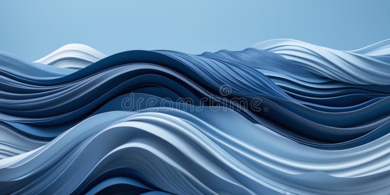 Smooth Navy Transitioning Waves on Blue Background Design. Stock Image ...