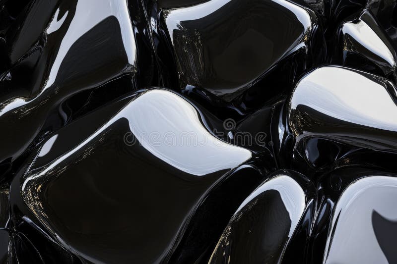 Smooth Obsidian Stone Texture, Jet Black with Sharp Reflections and ...
