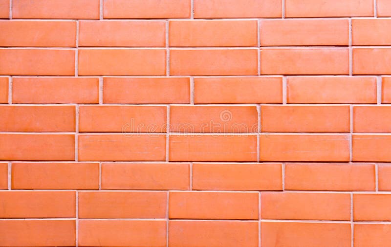 Smooth Orange Brick Wall for Texture Stock Image - Image of revival ...