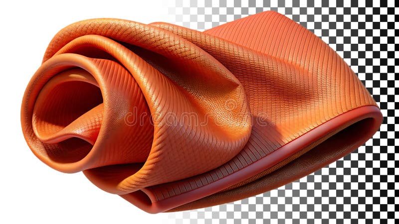 Smooth Orange Fabric Drape, Flowing Textile Texture, Elegant Cloth ...