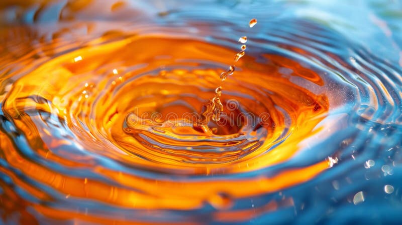 Smooth Orange Vortex, Car Oil Texture. Stock Photo - Image of drink ...