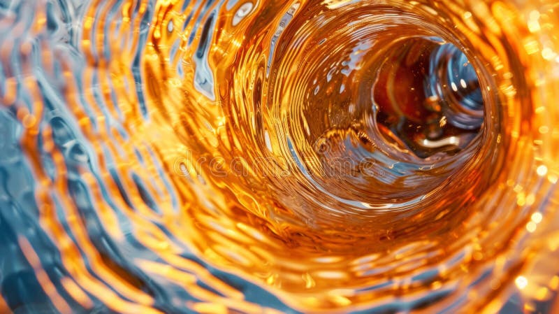 Smooth Orange Vortex, Car Oil Texture. Stock Image - Image of ...