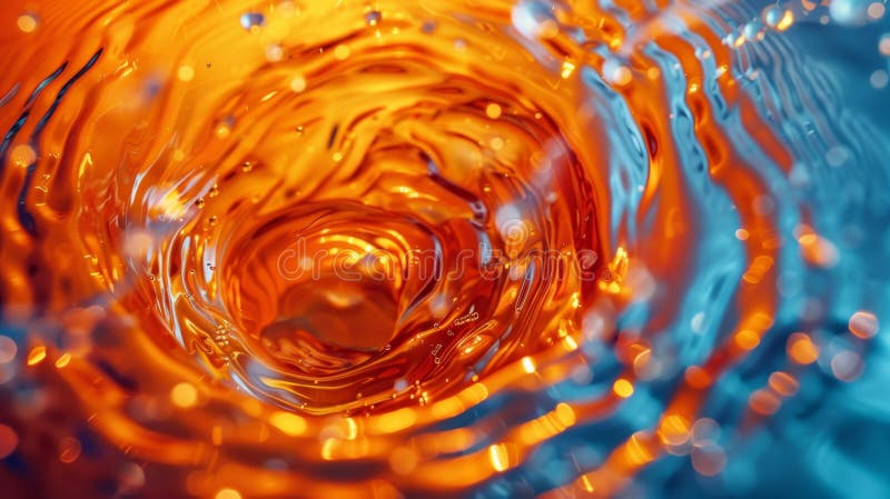 Smooth Orange Vortex, Car Oil Texture. Stock Image - Image of vortex ...