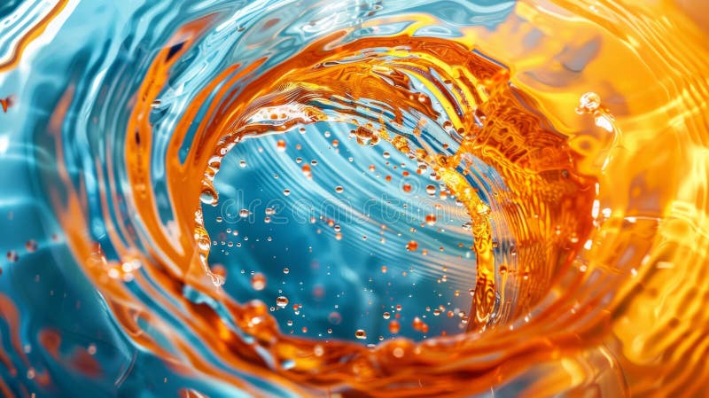 Smooth Orange Vortex, Car Oil Texture. Stock Image - Image of speed ...