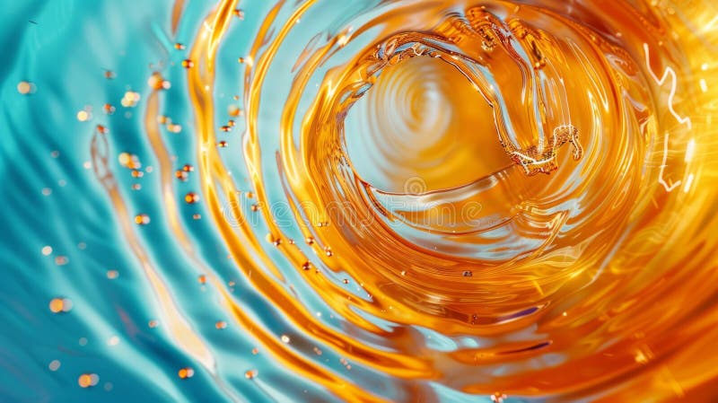 Smooth Orange Vortex, Car Oil Texture. Stock Image - Image of generated ...