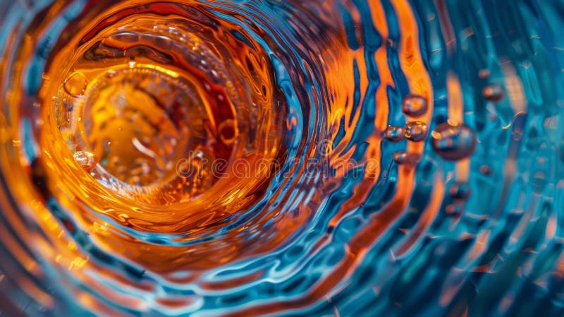 Smooth Orange Vortex, Car Oil Texture. Stock Photo - Image of drain ...
