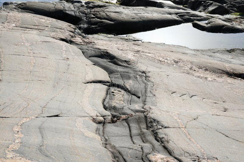 Smooth Outcrop with Pattern Stock Photo - Image of lines, archipelago ...