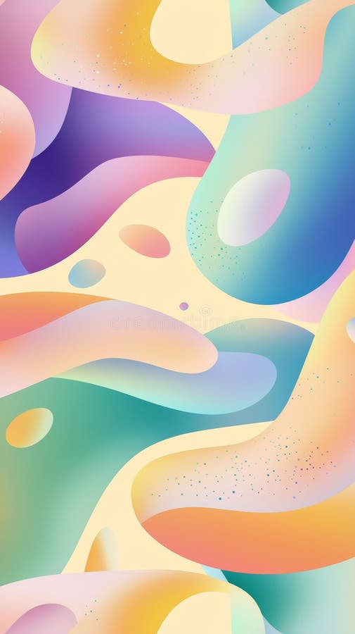Smooth, Overlapping, Multicolored Blobs Create an Abstract Pastel ...