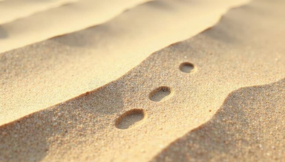 Smooth, Pale Sand Texture with Faint, Delicate Footprints , Smooth ...