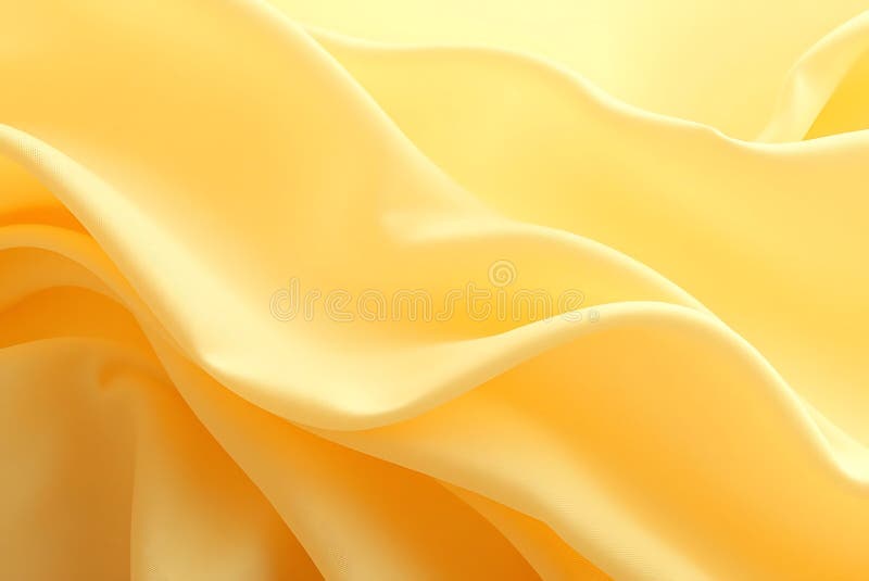 Smooth Pale Yellow Fabric Drape Close-Up Wavy Texture for Design ...