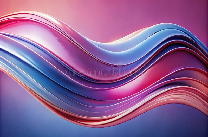 Smooth, Pastel-colored Wave Design with Gradient Transitions, Pinks ...