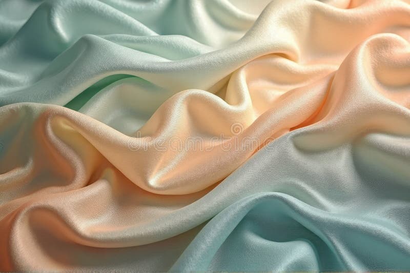 Smooth Pastel Silk Waves Creating a Soothing Abstract Background Stock ...