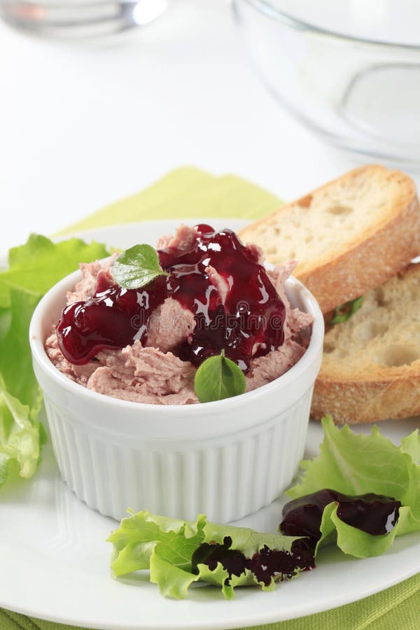 Smooth Pate with Cranberry Sauce Stock Photo - Image of savory, mousse ...