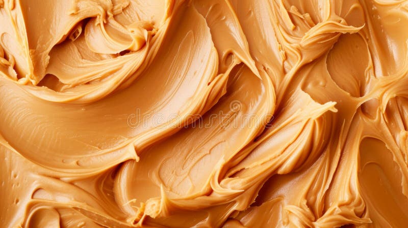Smooth Peanut Butter Spread - Creamy Texture Close-Up Stock ...