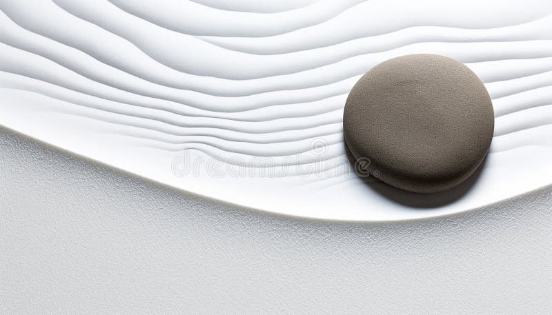 Smooth Pebble Balances on Water, Symbolizing Harmony Generated by AI ...